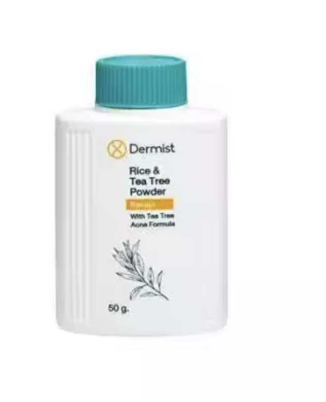 แป้งเดอร์มิสท์ เขียว ไรท์ แอนด์ ทีทรี สูตรลดสิว Dermist Rice & Tea Tree ...