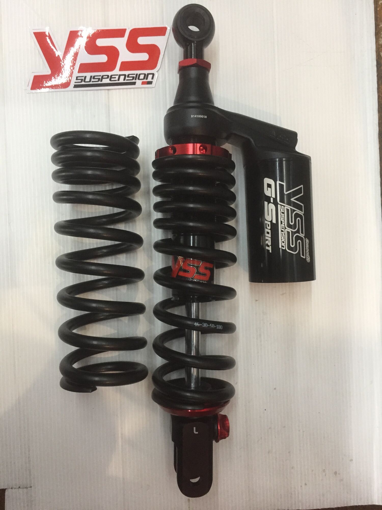 โช๊คหลังYSS G SPORT BLACK SERIES ยาว330มิล รุ่นCLICK-125-i/150-i(2018 ...