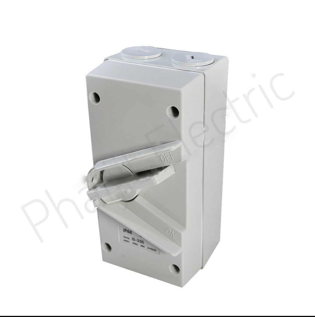 Haco สวิตช์สลับกันน้ำ 20A 250V 2Pole Switch With Pilot Lamp IS-220L,IS-320, 20A 440V 3P 50Hz) IS ...
