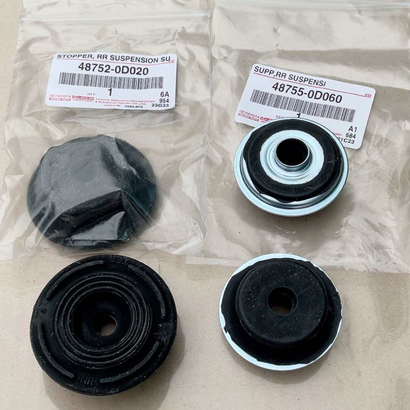 ยางรองโช้คหลัง แท้เบิก Toyota Vios NCP93 ปี07-13 Yaris NCP91 ปี05-13 ...