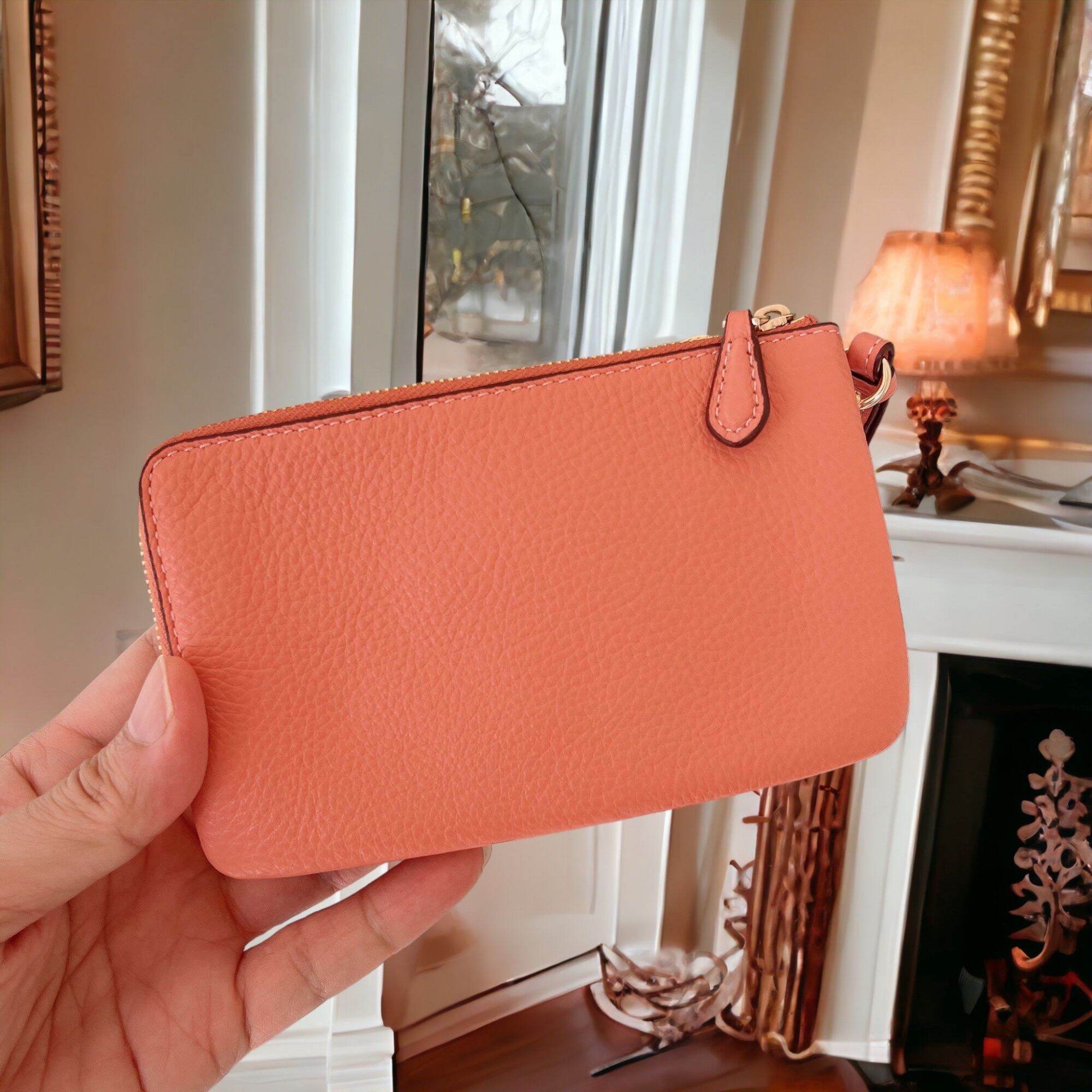 คล้องมือ 2s (2ซิปsize s) DOUBLE CORNER ZIP WALLET IN SIGNATURE COATED ...