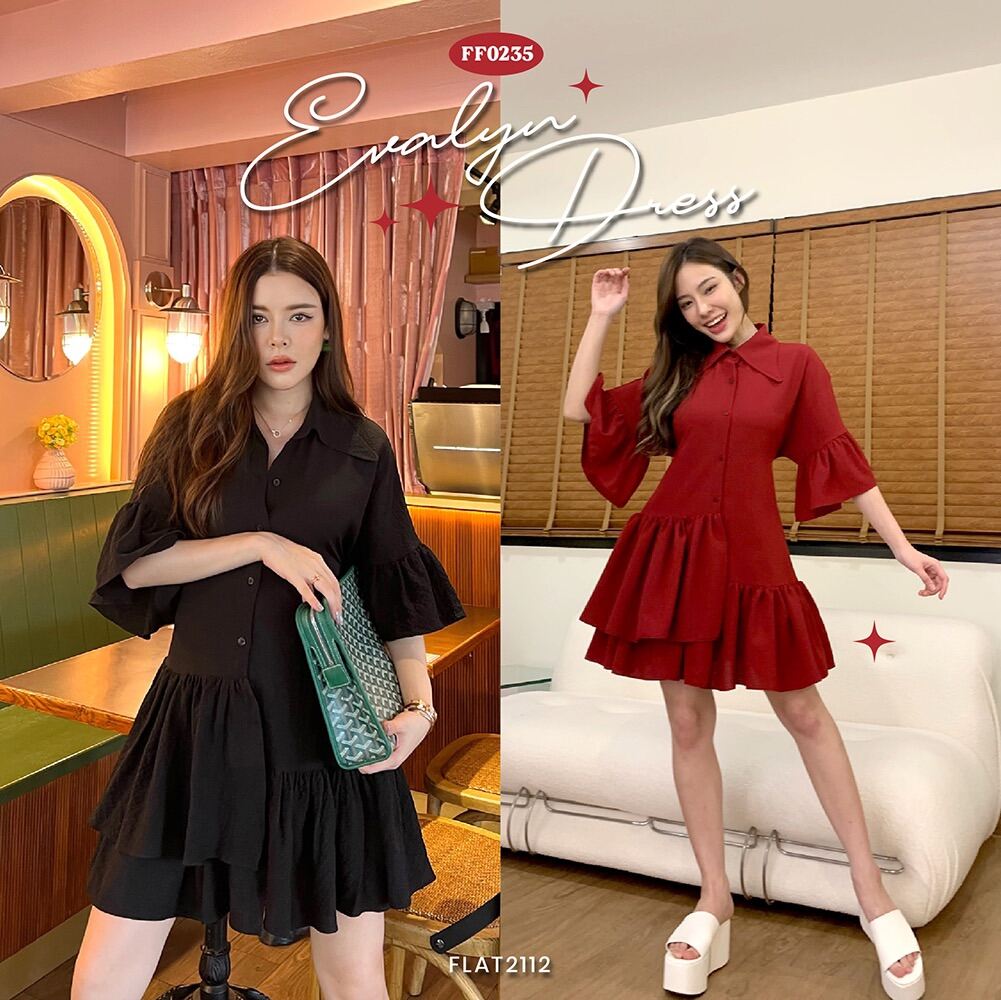 FLAT2112 FF0235 : EVALYN DRESS - Flat2112 - ThaiPick