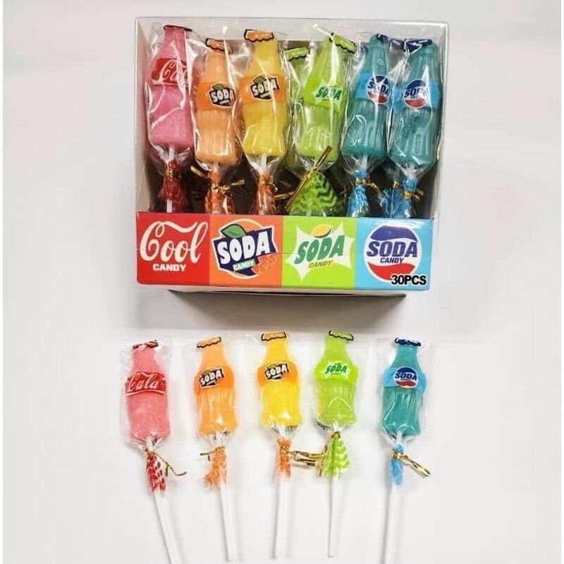 ลูกอมโซดา (SODA POP LOLLIPOP) 1 กล่อง บรรจุ 30 ชิ้น | Lazada.co.th