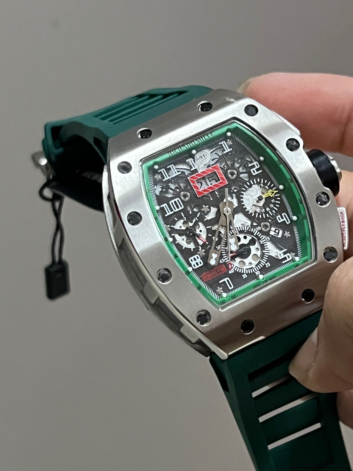 RM green with silver high quality Japanese movement automatic with one ...