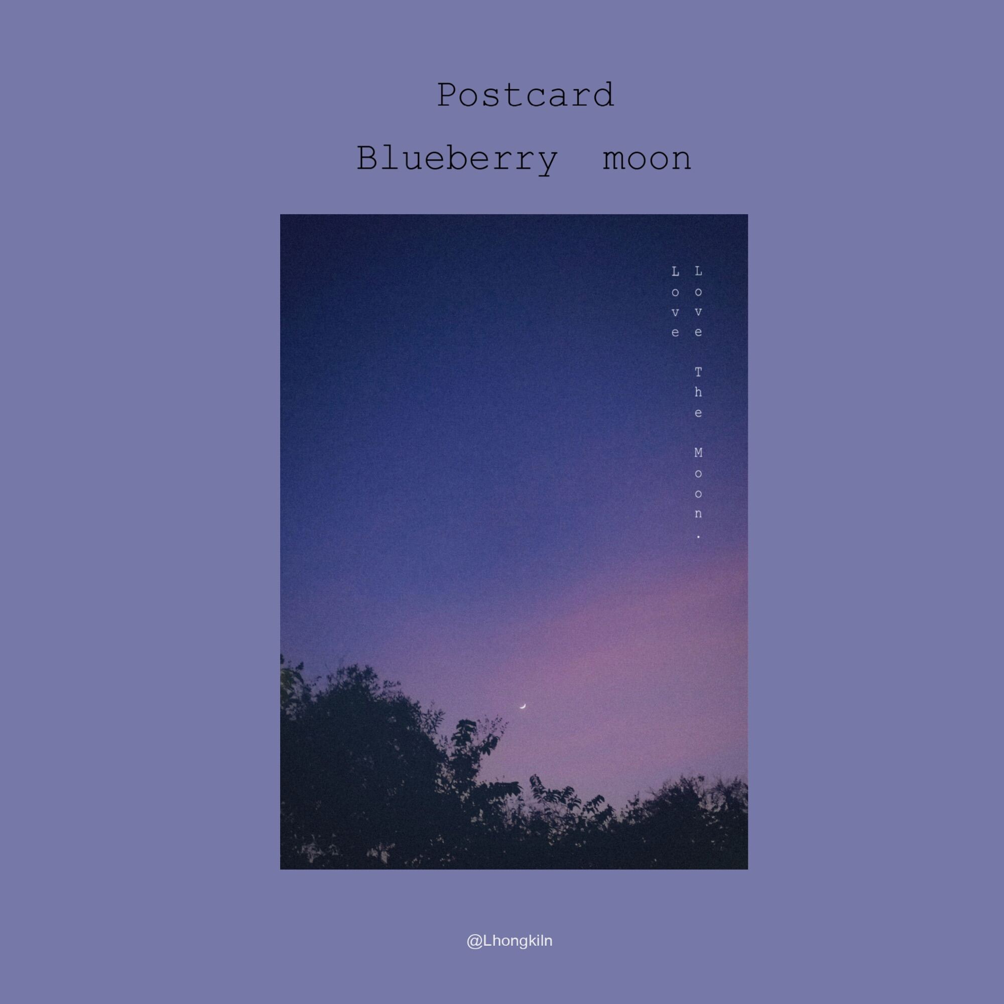 Postcard โปสการ์ดตกแต่งห้อง โปสการ์ดภาพถ่าย - blueberry moon ...
