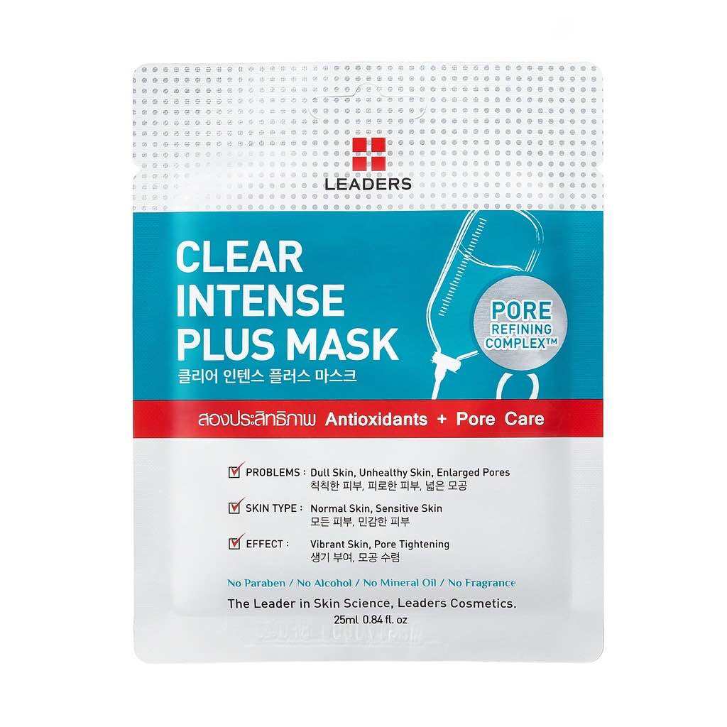 Leaders Intense Plus Mask 25ml. แผ่นมาส์กหน้า ลีดเดอร์ สเนล อินเทนส์ ...