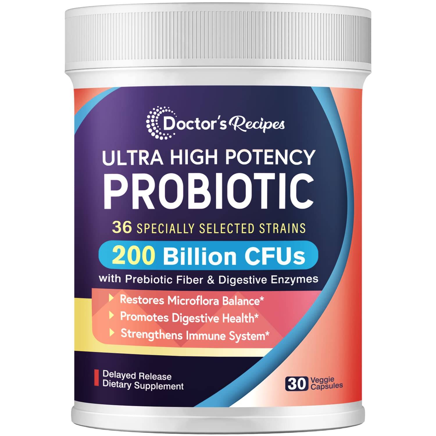 Probiotics for Women and Men 200 Billion CFU 36 Strains with Prebiotic ...