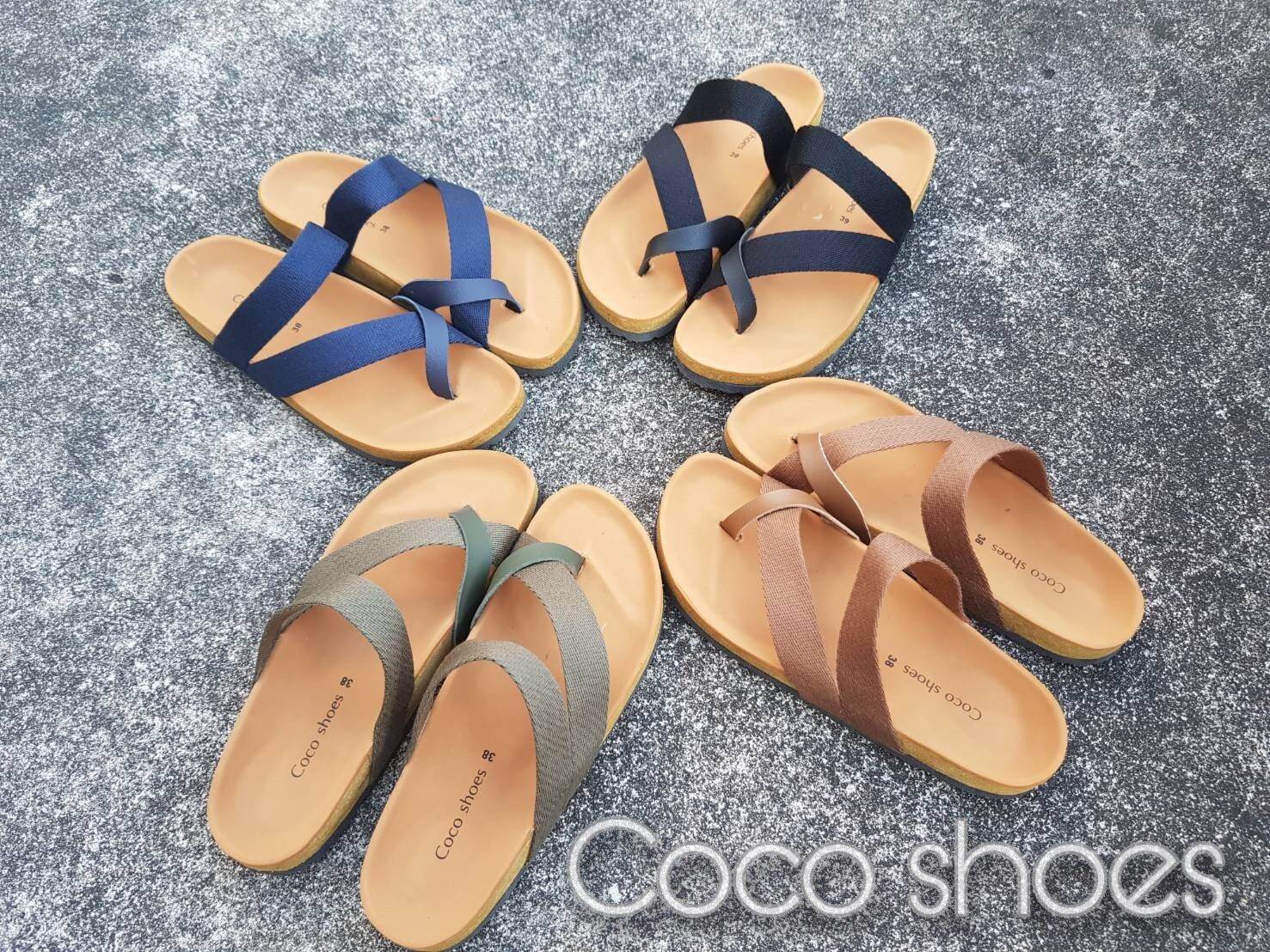 Cocoshoes - รองเท้าแตะแบบสายผ้าไขว้ พื้นนิ่มสบายเท้า ใส่ได้ทั้งผู้หญิง ...