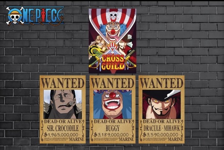 Poster One Piece WANTED โปสเตอร์ วันพีช ใบค่าหัวล่าสุดของกลุ่ม Cross ...
