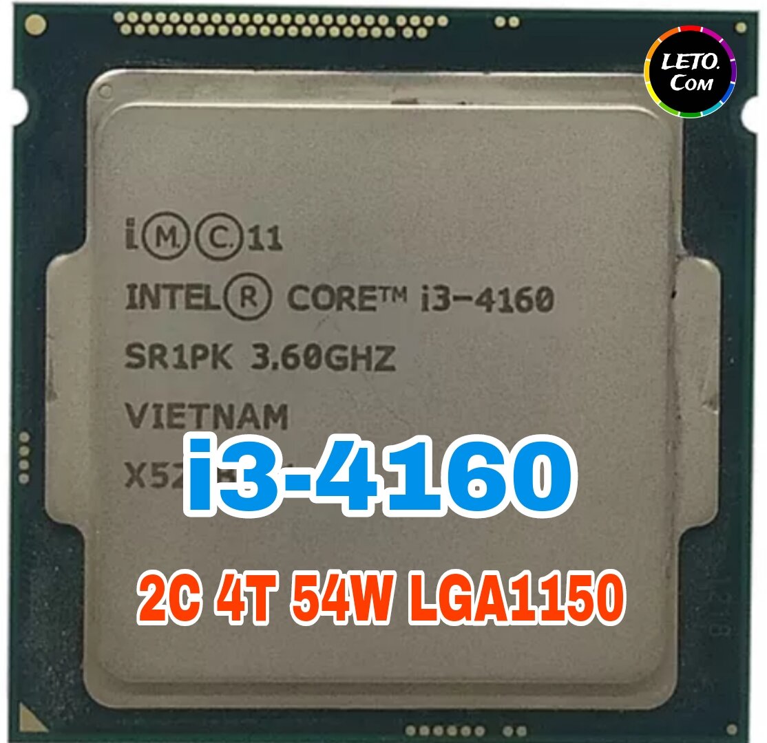 CPU Intel Core i3-4160 2คอ4เทรด 54W LGA 1150 ฟรีซิลิโคน1ซอง i3 4160 ...