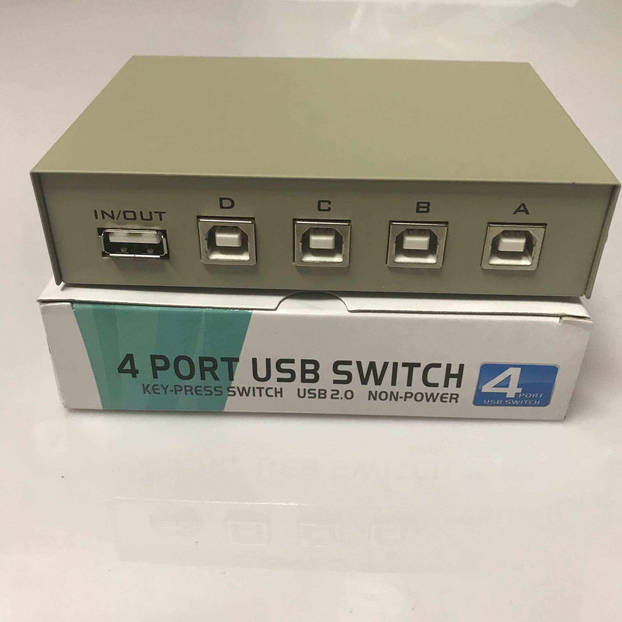 4 Ports USB 2.0 Sharing Switch Switcher Adapter Box For PC Scanner ...