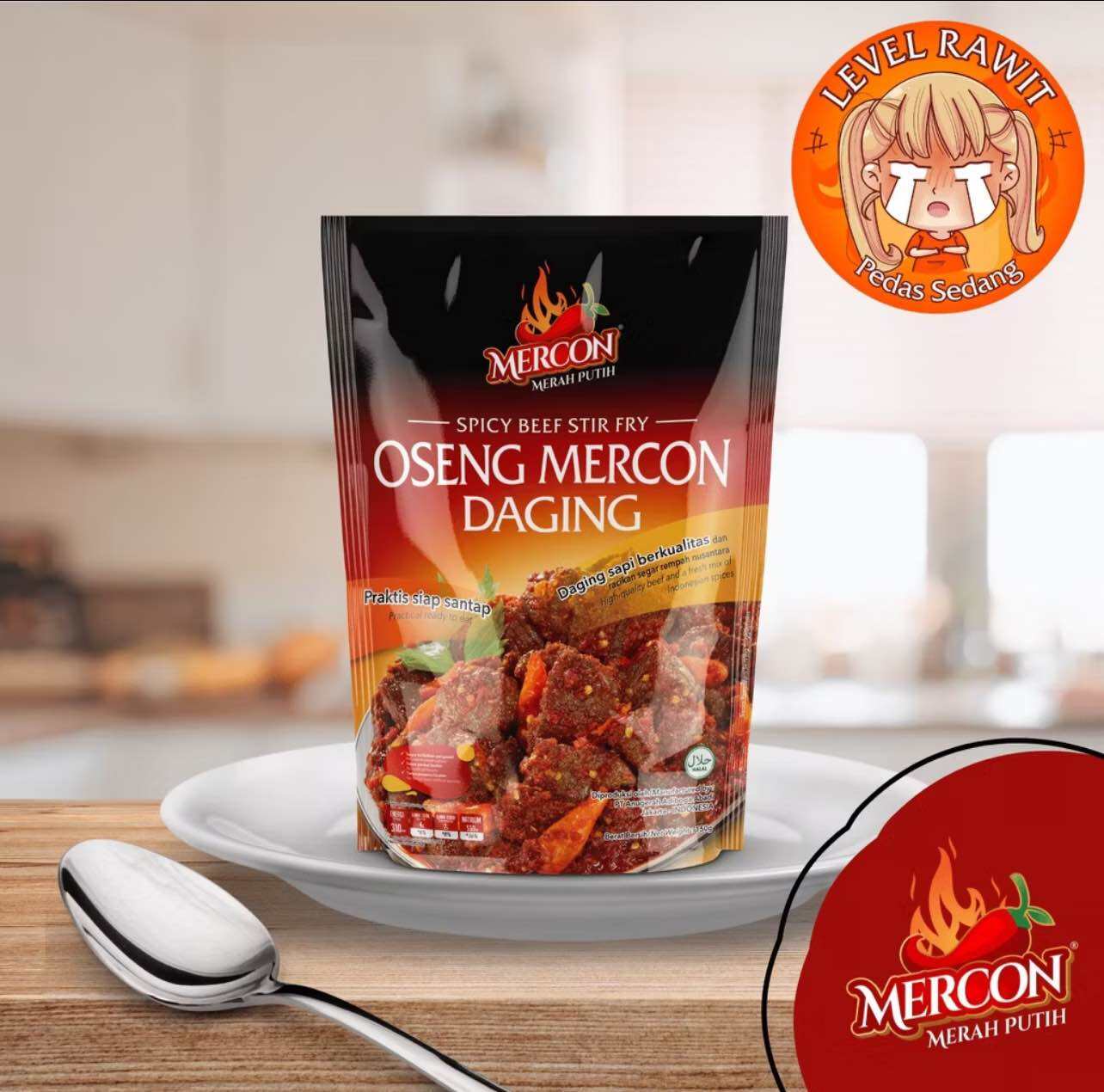 Indonesia Oseng Mercon Daging / Medium Spicy Beef Stir Fry 150 gram ...