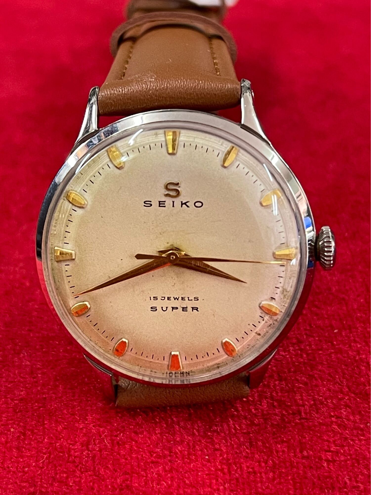 SEIKO 15 jewels SUPER ระบบไขลาน ตัวเรือนสแตนเลส นาฬิกาผู้ชาย นาฬิกามือสองของแท้ | Lazada.co.th
