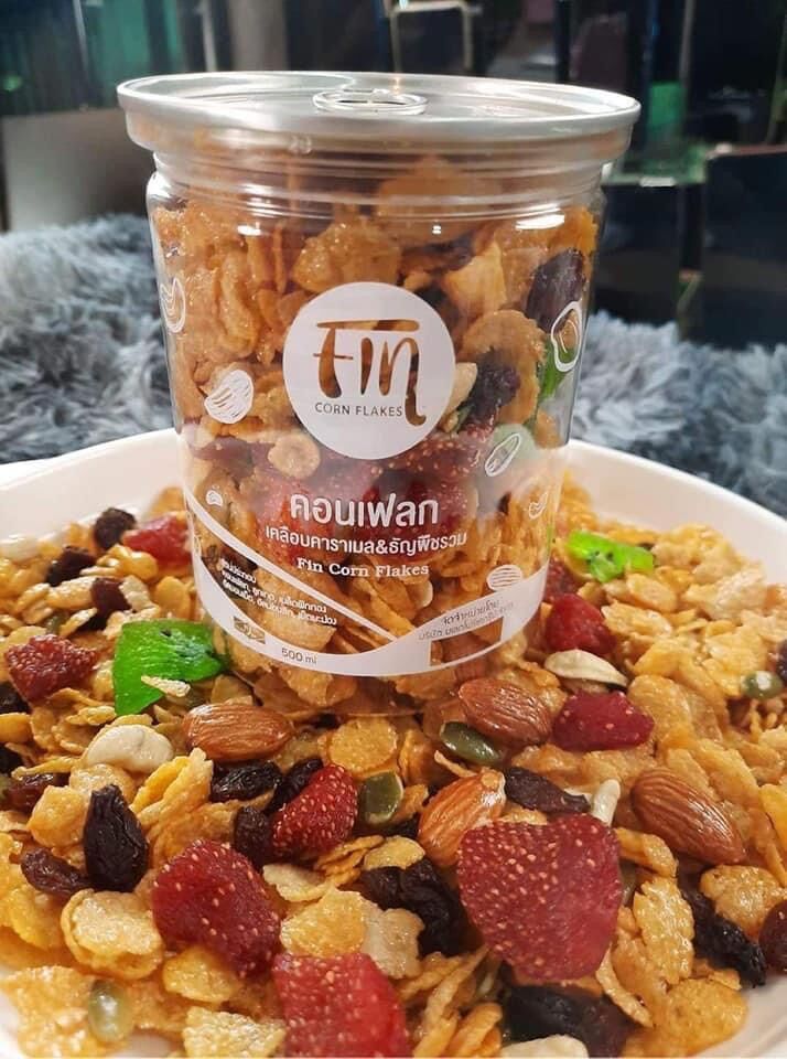 FIN Corn Flakes ฟิน คอนเฟลก ฟิน คอนเฟลค คอนเฟลกคาราเมล คอนเฟลกธัญพืช ...