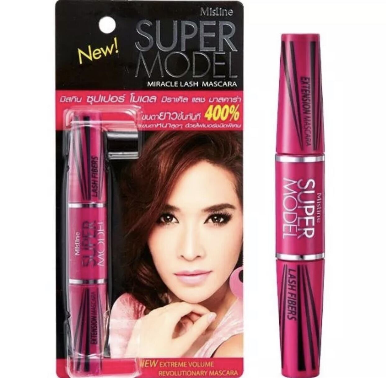 **สินค้าใหม่ หมดอายุปี2024** Mistine Super Model Miracle Lash Mascara 5.5g. Exp.04/01/2024 ...