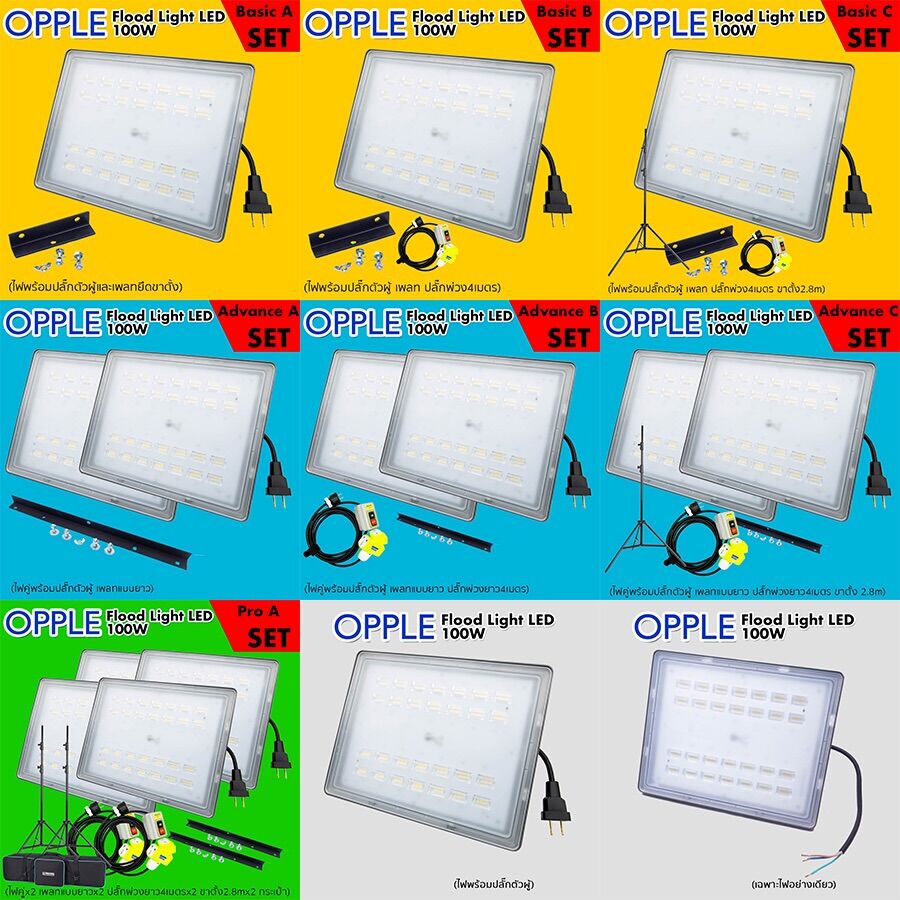 ไฟสตูดิโอ Opple Flood Light LED 100W แสงสีขาว ราคาถูกที่สุด (สำหรับถ่าย ...