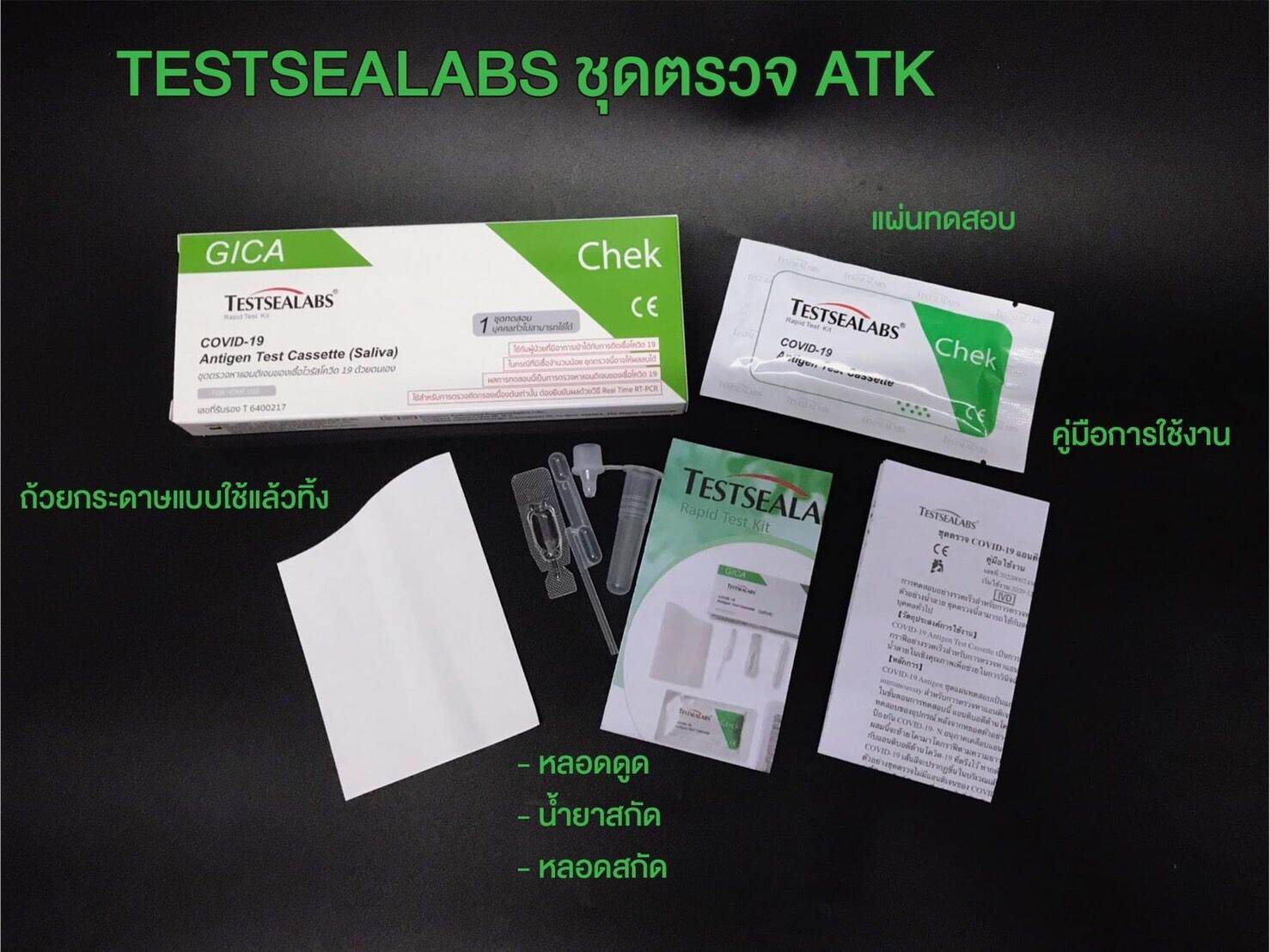 ชุดตรวจโควิด Gica 2 in1 ตรวจทางจมูก และน้ำลาย - SOUL CLINIC - ThaiPick