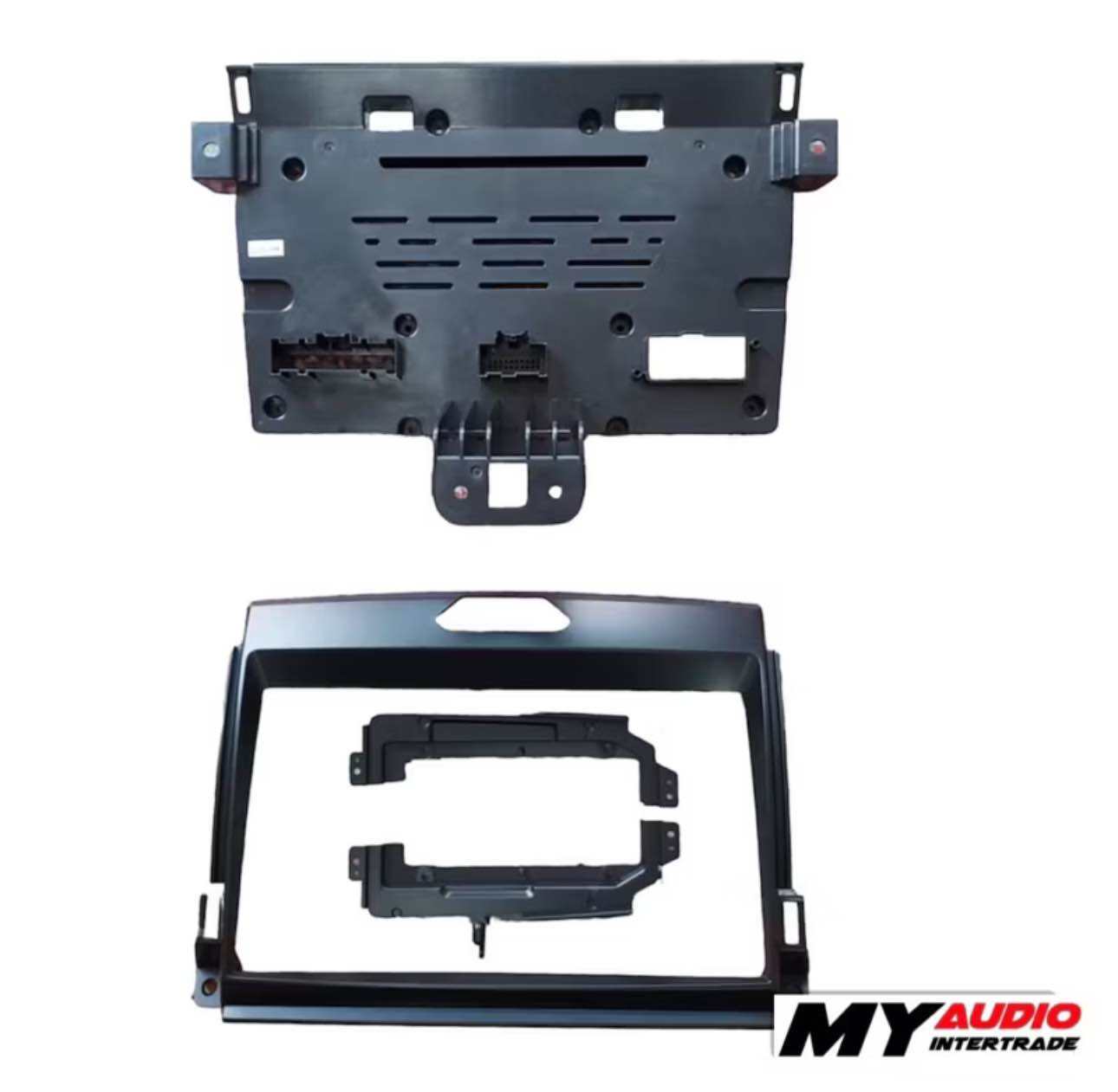 หน้ากาก FORD RANGER XLP ปี 2015 ขึ้นไป สำหรับจอ 9นิ้ว พร้อมปลั๊กตรงรุ่น ...