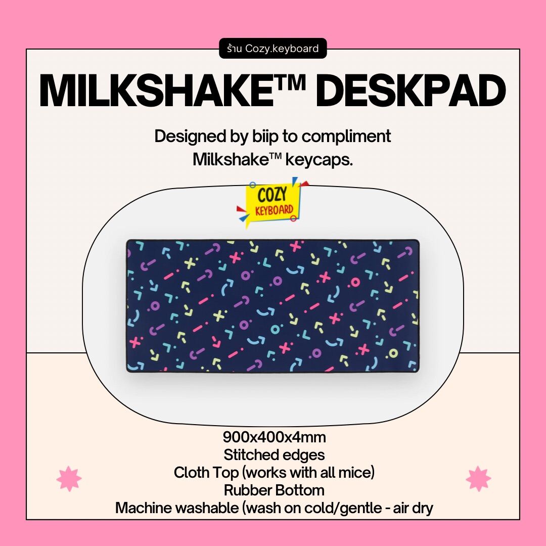 MILKSHAKE™ DESKPAD Designed by biip [ร้าน cozy.keyboard] | Lazada.co.th
