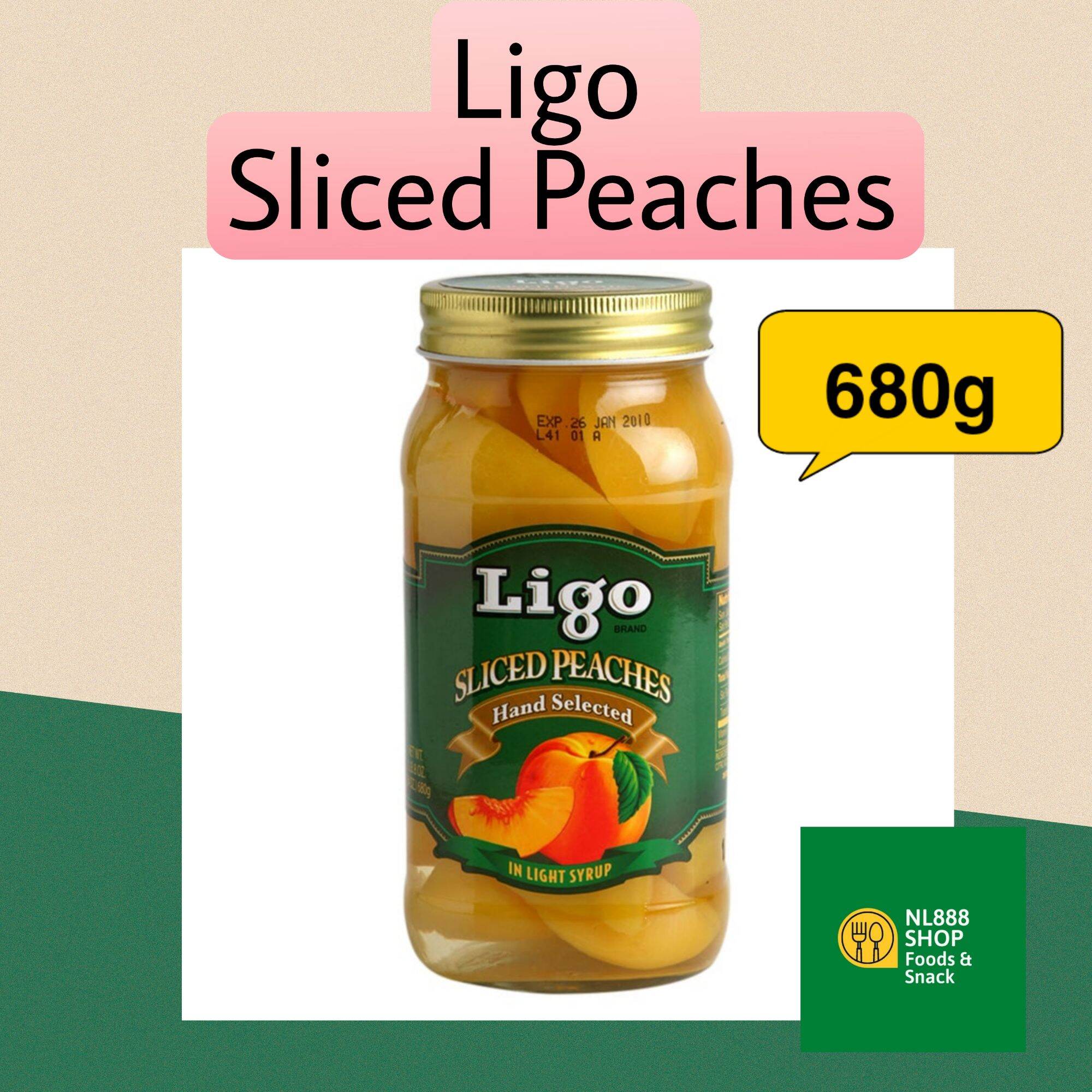 Ligo Sliced Peaches ลิโก้ ลูกพีช ในน้ำเชื่อม ลูกพีชเชื่อม 680g | Lazada ...