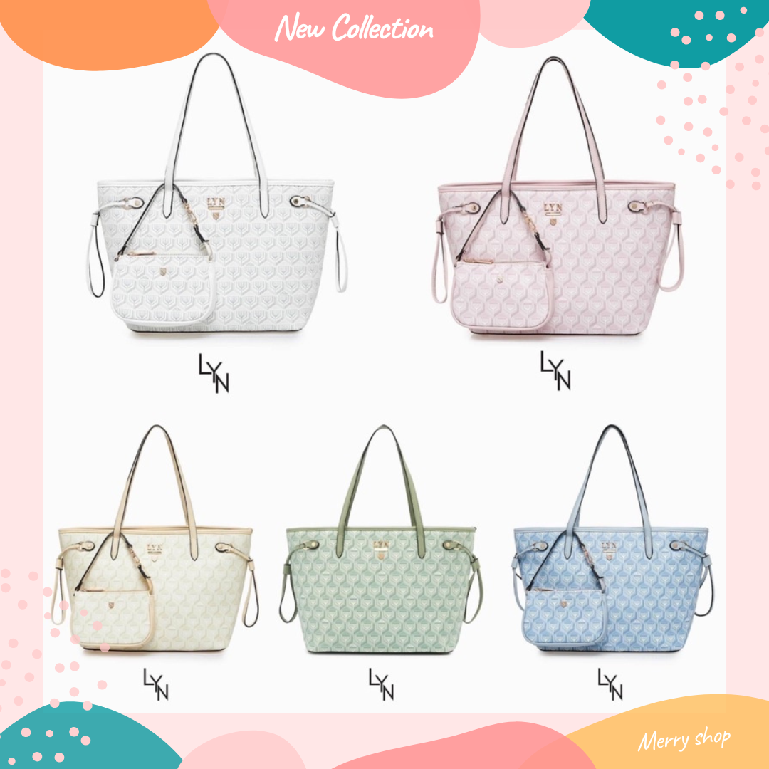 กระเป๋า Lyn outlet New Collection กระเป๋าทรงช้อปปิ้ง ไซส์ใหญ่ มีใบลูกเข้าเซ็ต - Merry_2865 ...