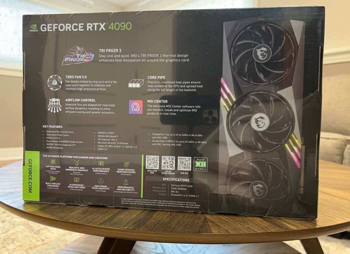 MSI GeForce RTX 4090 GAMING X TRIO 24GB GDDR6X Graphics Card - GAJE ...
