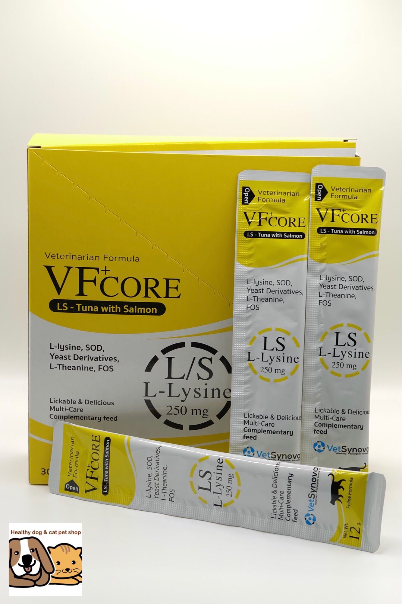 VF+ core Lysine VF core อาหารเสริม Lysine ในรูปแบบคล้ายขนมแมวเลีย เสริมภูมิคุ้มกัน แมว ทานง่าย 1 ...