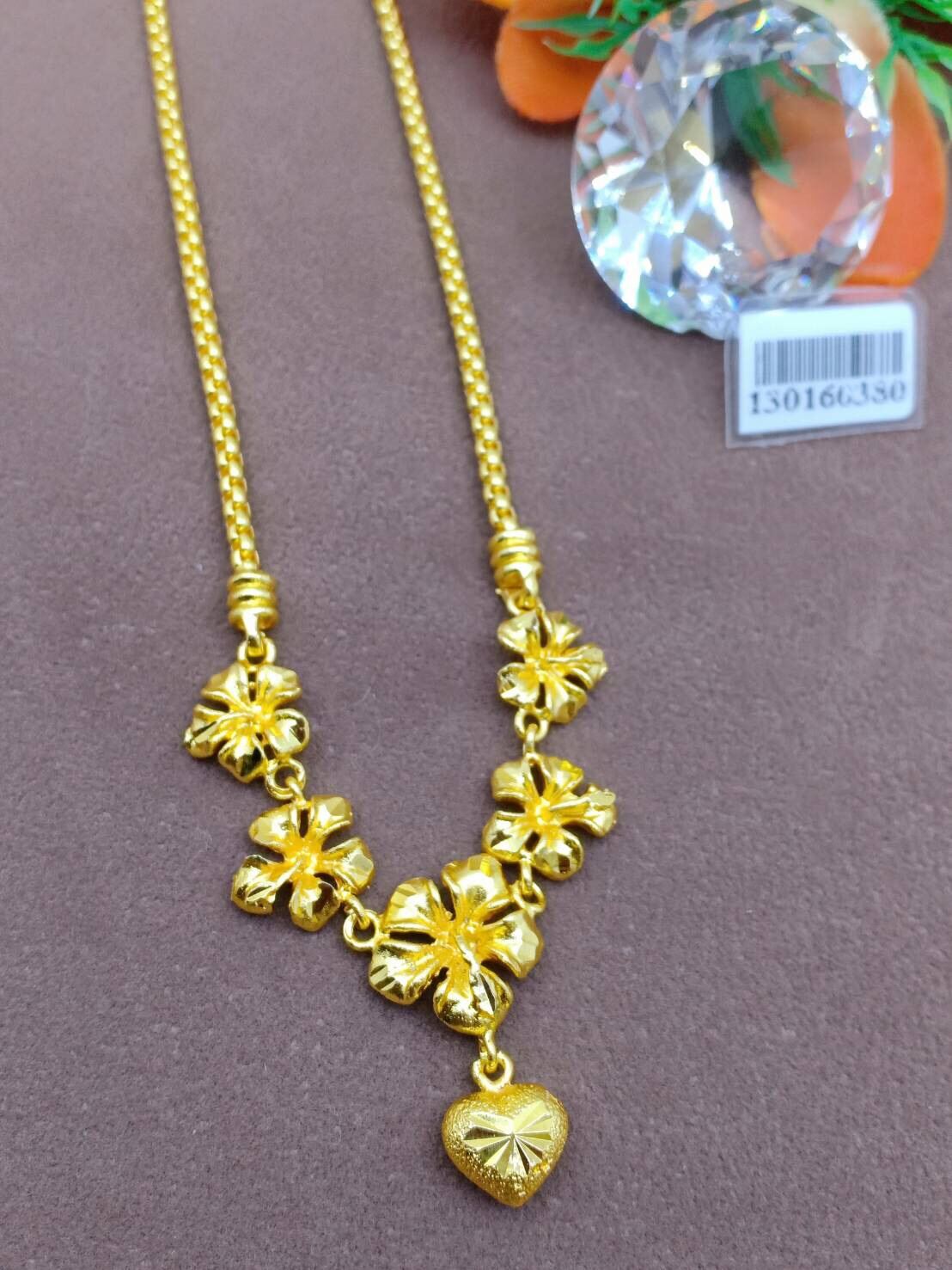 พร้อมส่ง สร้อยคอทองชุดเซทจี้ในตัว ยาว 18 นิ้ว - อัรวา ช็อป - ThaiPick