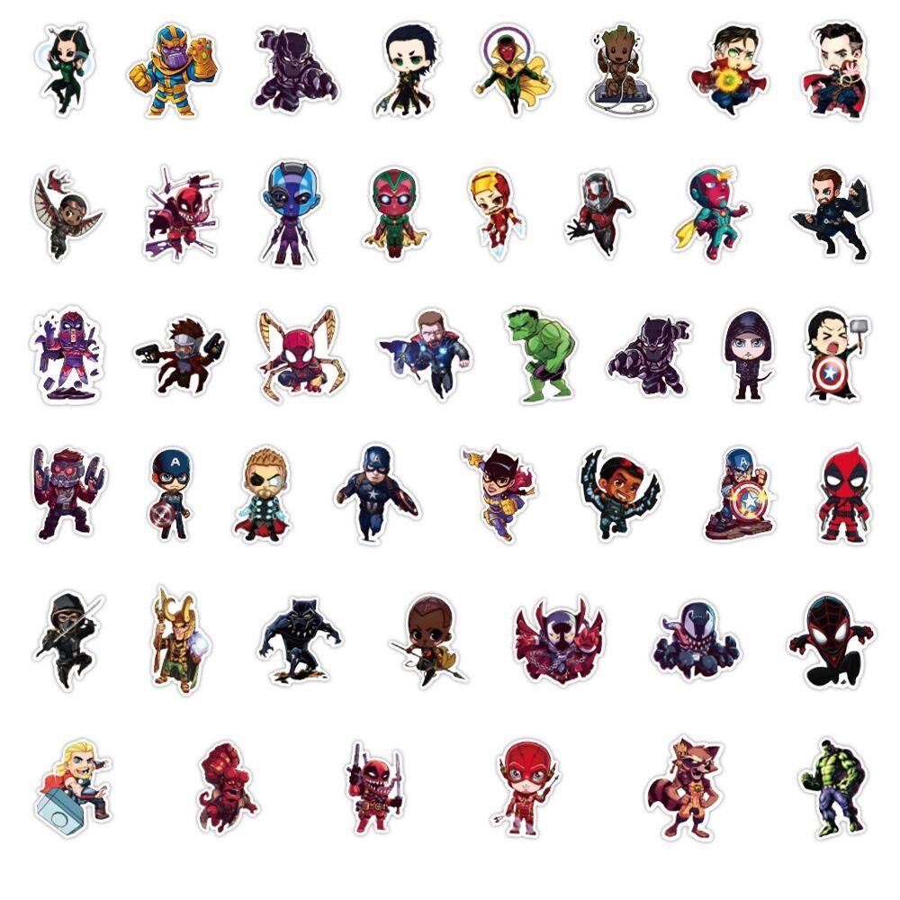 สติ๊กเกอร์ Avengers 176 อเวนเจอร์ส 100ชิ้น Marvel ironman Hulk ไอรอนแมน ...