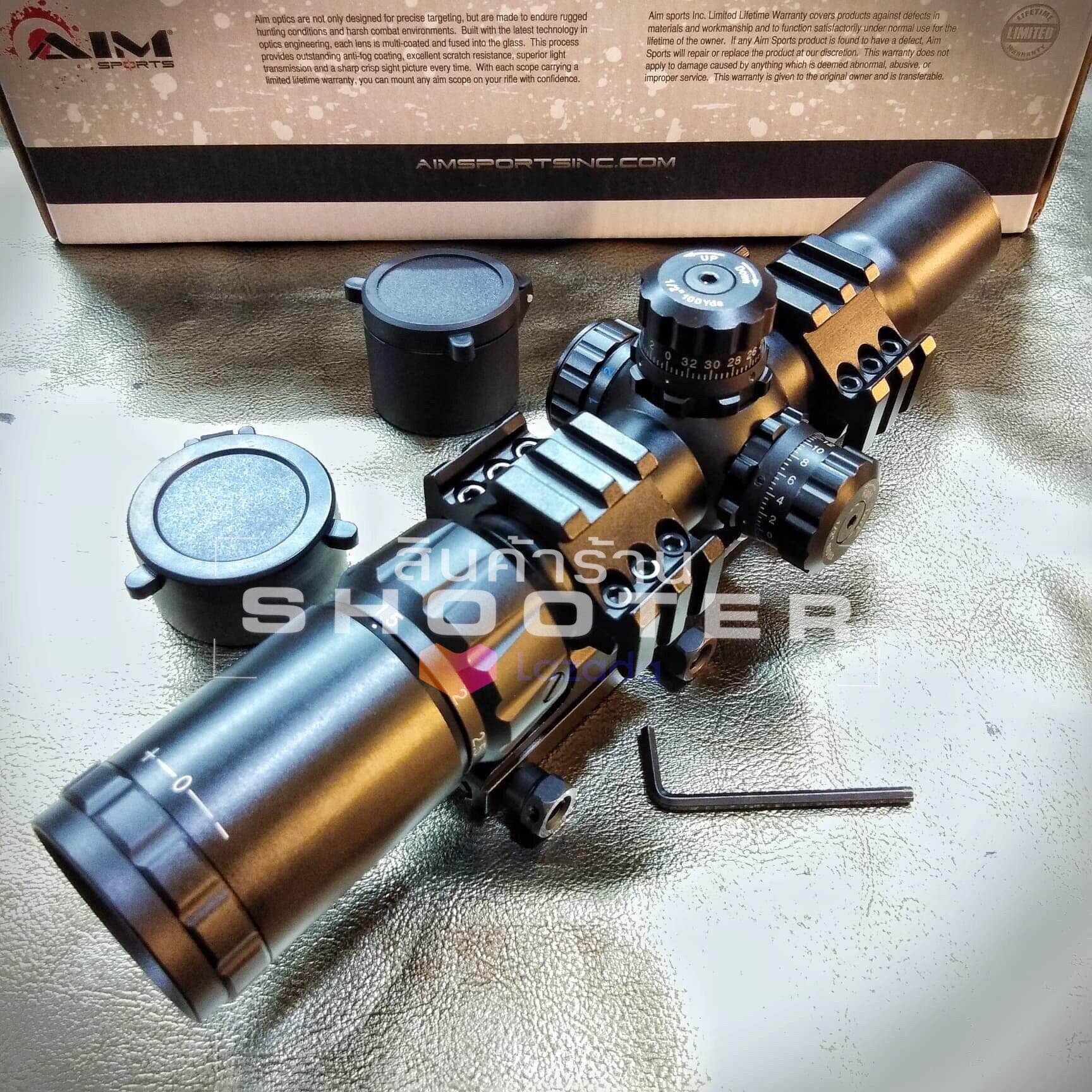 กล้อง AIM 1.5-4x30 (โฟกัสภาพเร็ว+ขารางเต็ม+ท่อ30มิล) - The Shooter - ThaiPick