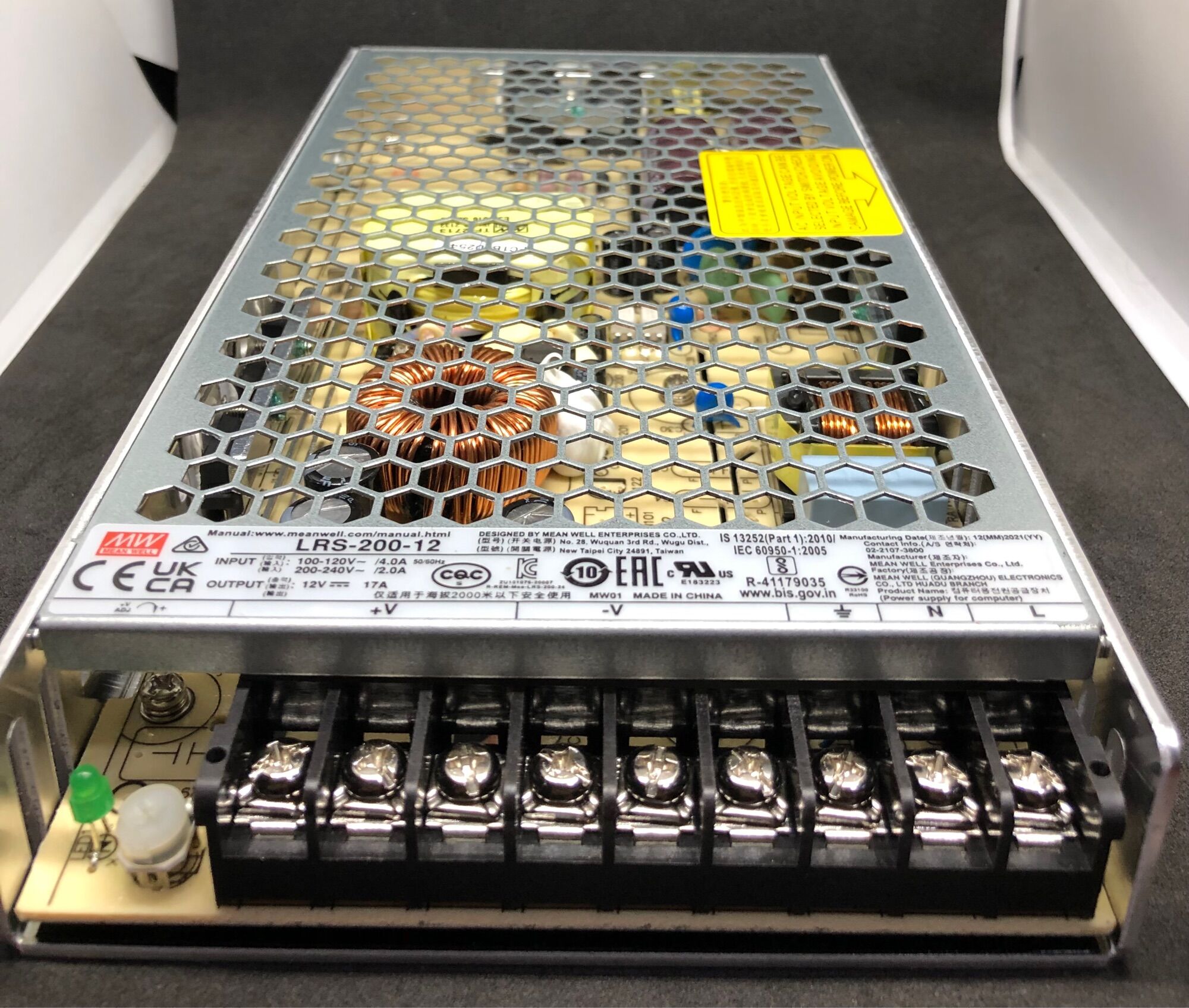 พาวเวอร์ซัพพาย MW MEAN WELL 12v 17A 100-240v AC 2A รับประกัน5ปี ...