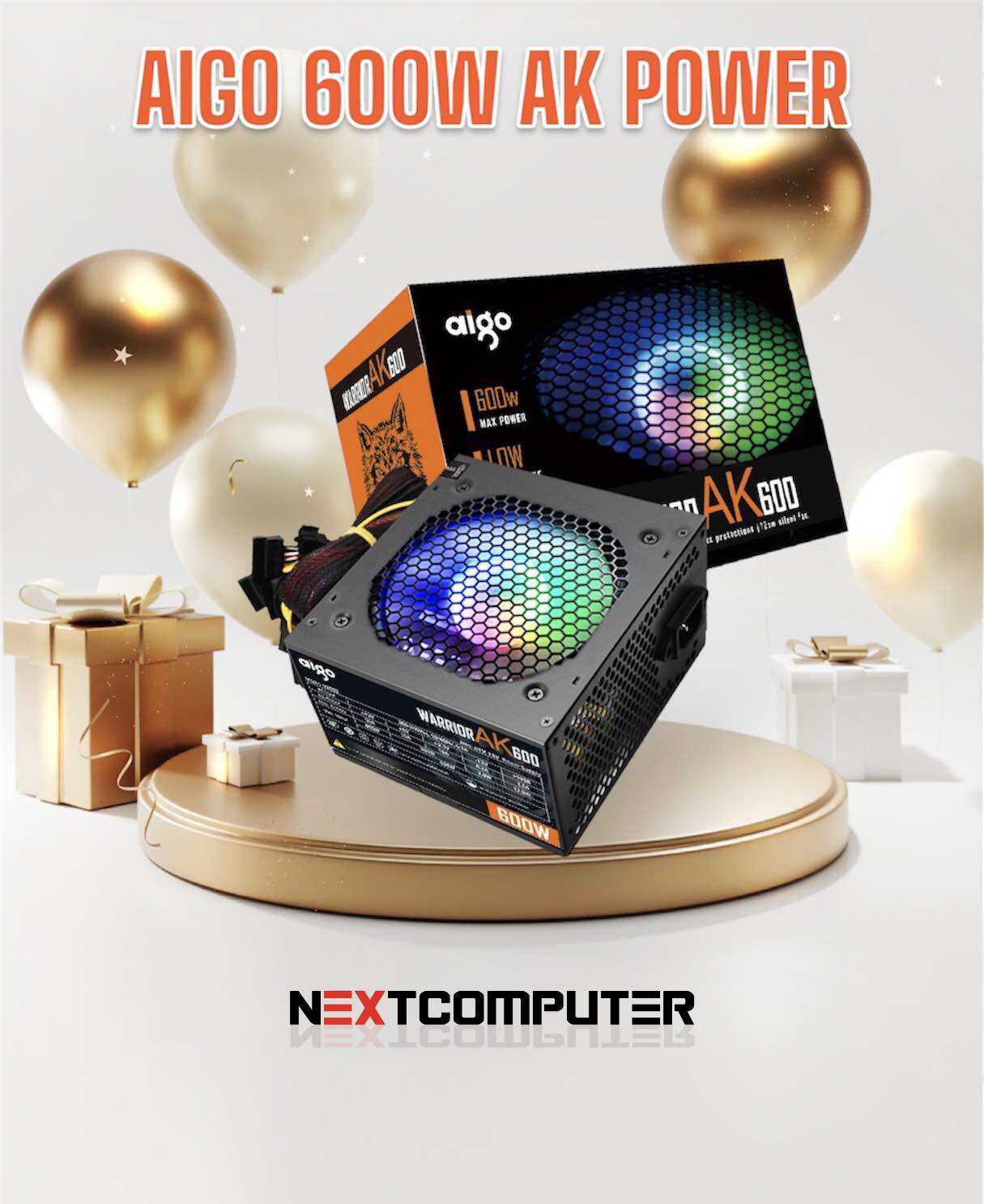 Power supply AK 600W AIGO WARIOR | Lazada.co.th