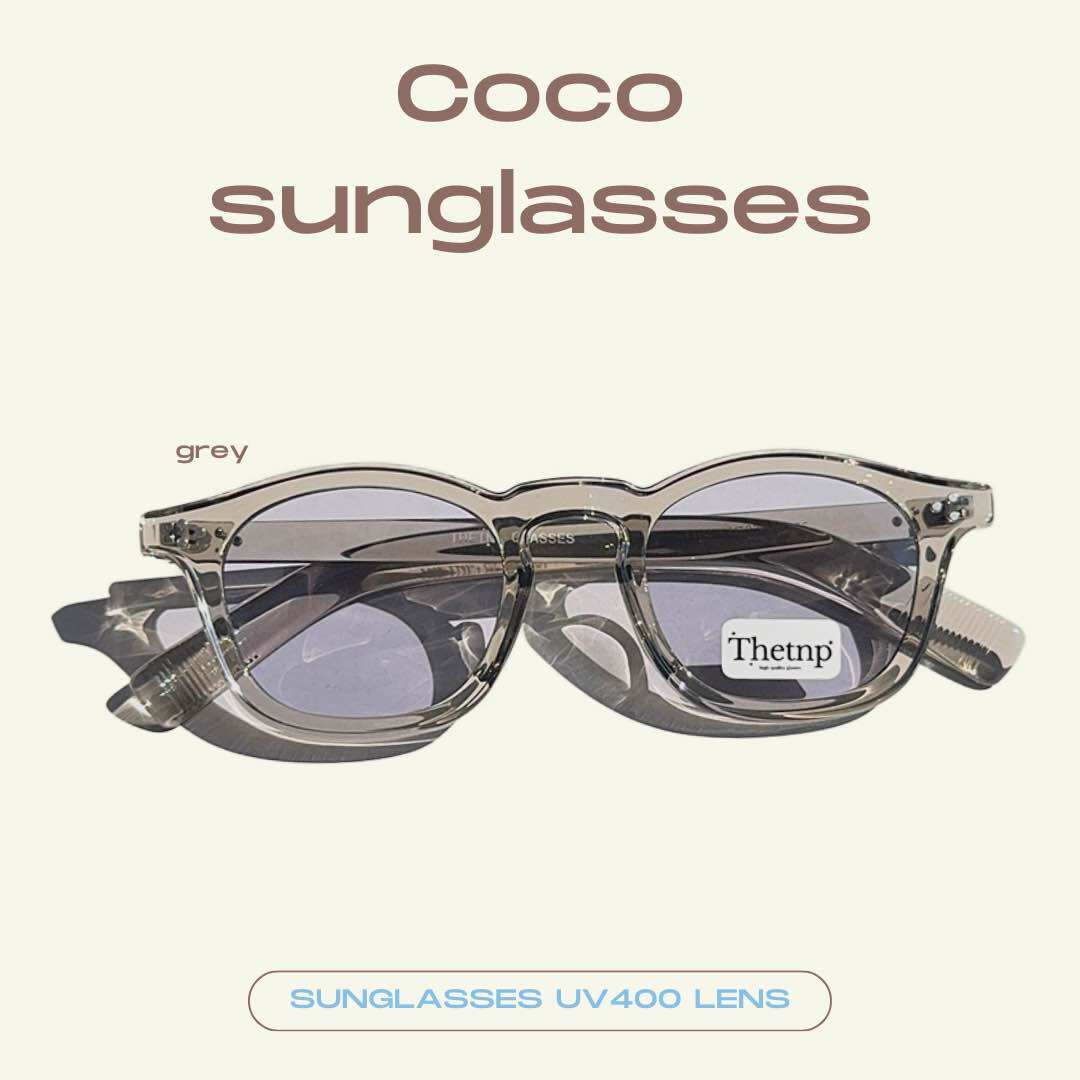 Thetnp.glasses | 🦮COCO (sunglasses uv400) แว่นกันแดดทรงเหลี่ยม เบสิค ใส่ง่าย everyday look