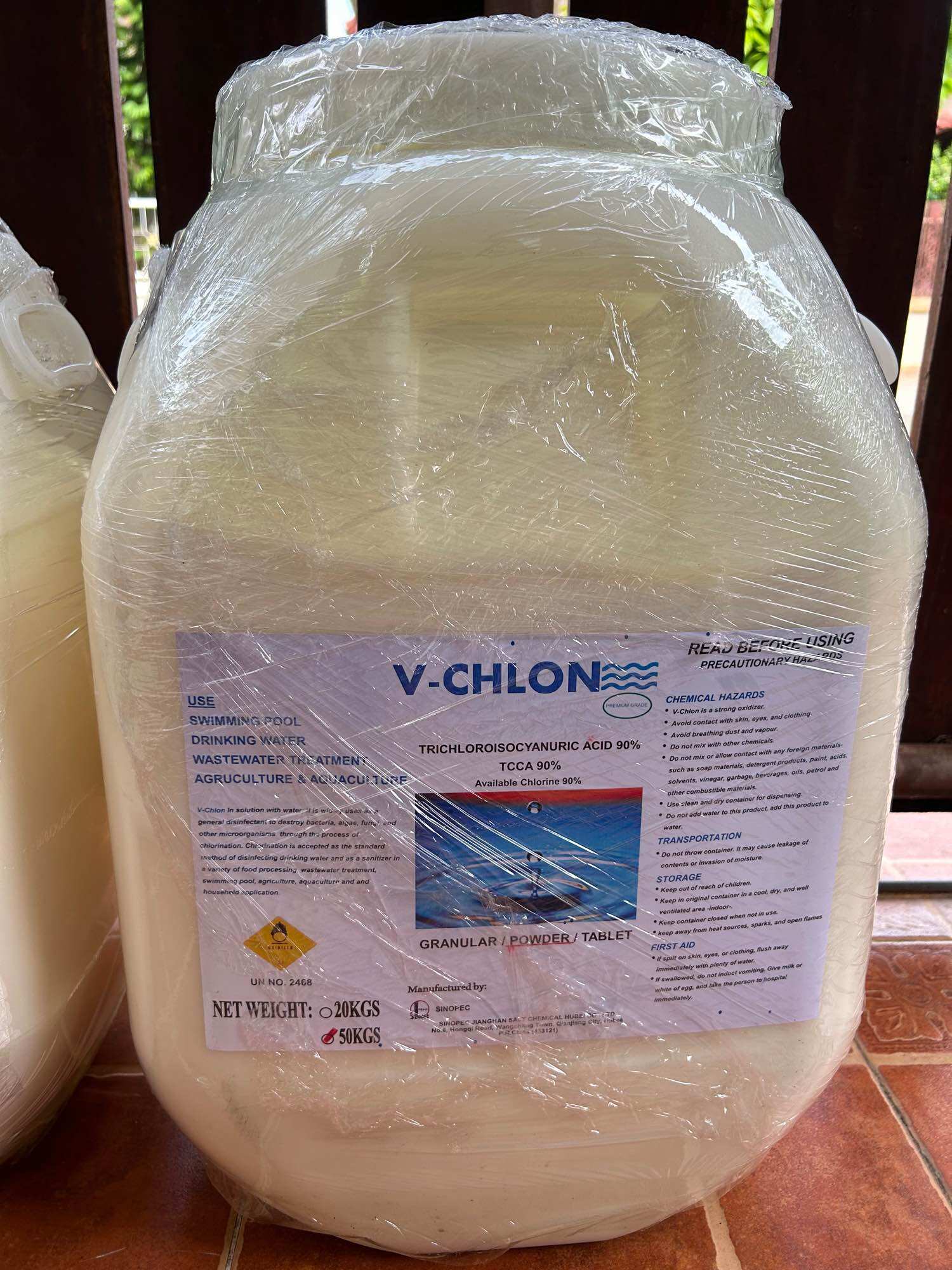 สินค้าแนะนำ คลอรีน TCCA 90 ผงเกล็ด V-CHLON ปรับสภาพน้ำใส ขนาด 50 ...