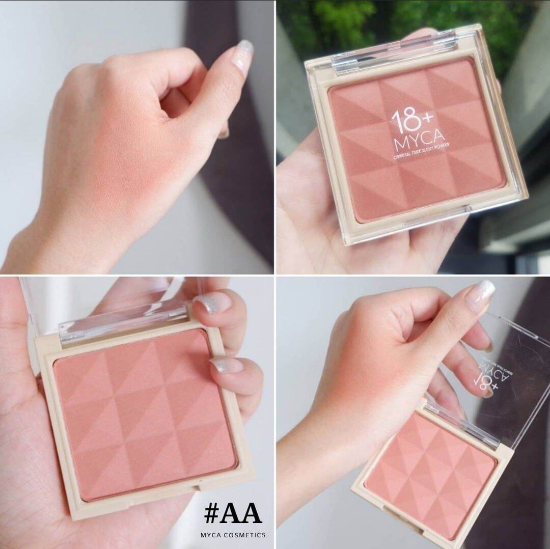บลัชออนรุ่นใหม่ Myca Blush 18+ โทนนู้ดคุณหนูนุ่มละมุน เนื้อชิมเมอร์ ...