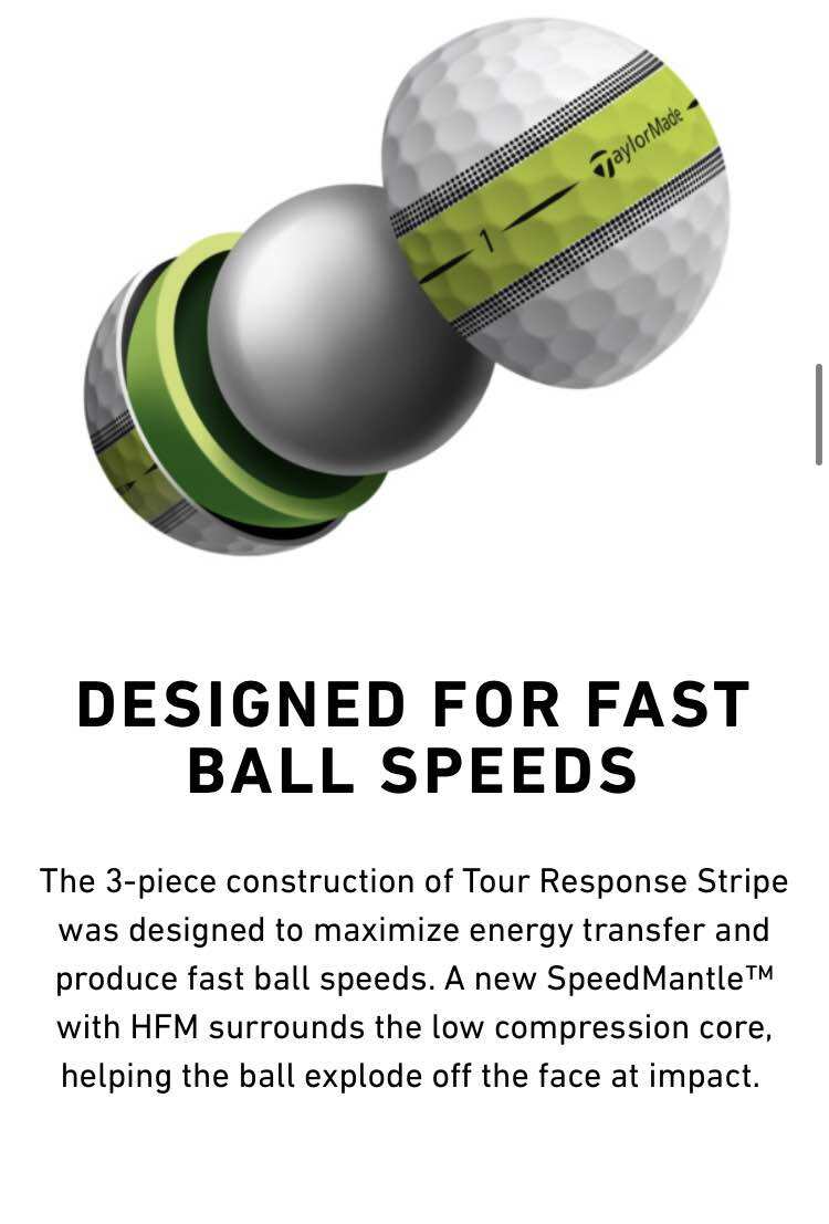 Taylormade Tour Response Stripe ลูกกอล์ฟของแท้100 นำเข้าจากญี่ปุ่น ...