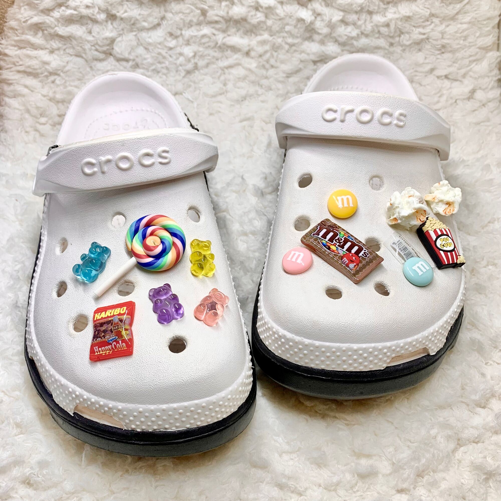 JBSet ตัวติดรองเท้ามีรู ของหวาน ป๊อปคอร์น shoe Charm Sweet Candy pop ...