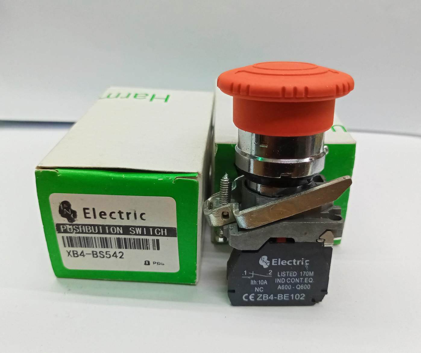 XB4-BS542 Emergency Switch อีเมอเจนซี่สวิทช์ ขนาด22mm 10A NO สีแดง ...