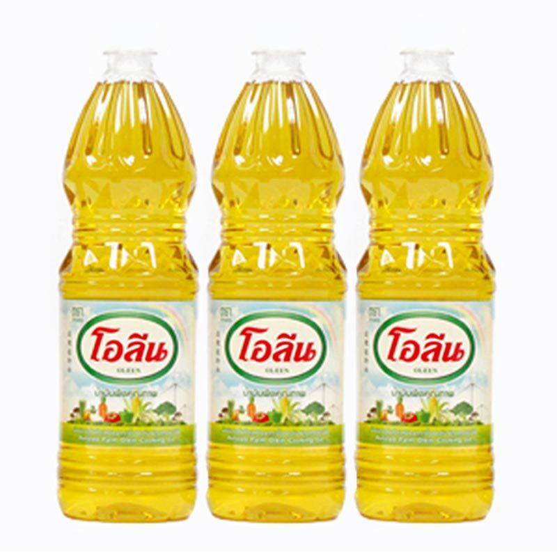 น้ำมันปาล์ม (ยกลัง 12 ขวด) ตราโอลีน OLEEN ปริมาตรสุทธิ 1 ลิตร - MixASale