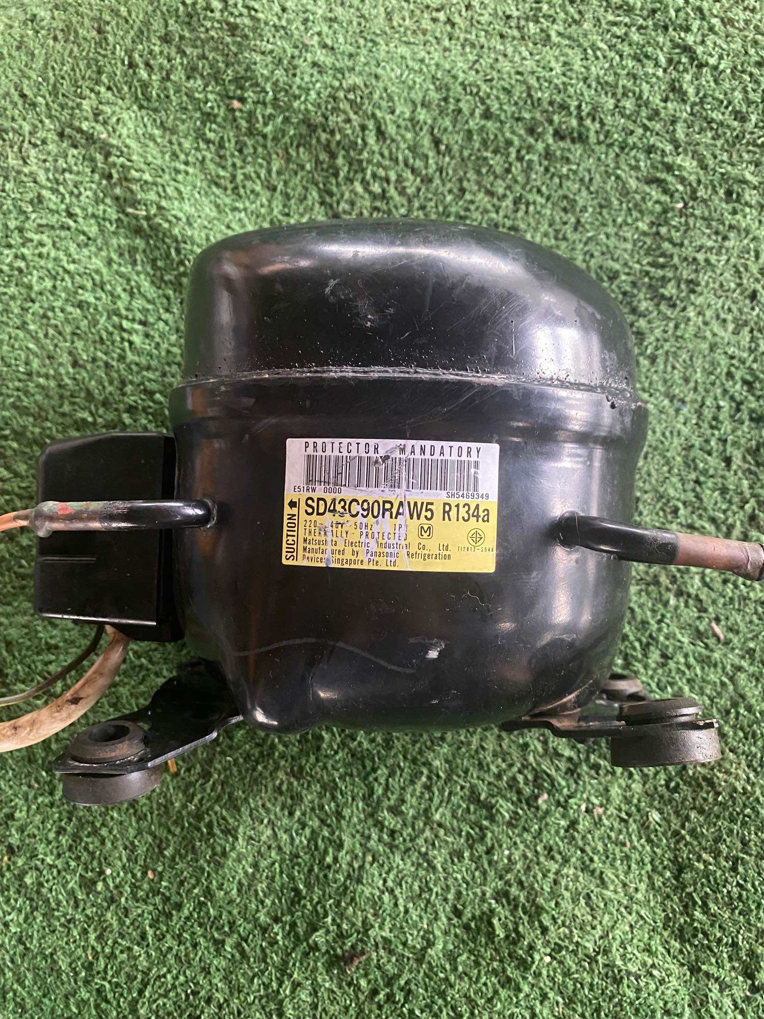 คอมตู้เย็น panasonic ประตูเดียว น้ำยาR134a มือสอง แรงดันดีพร้อมใช้งาน ...