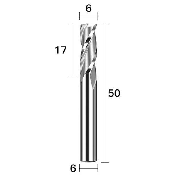 ดอก End mill 3 ฟัน D3.175/D4.0/D6.0mm สำหรับตัดงาน ไม้ พลาสวู๊ด อะคร ...