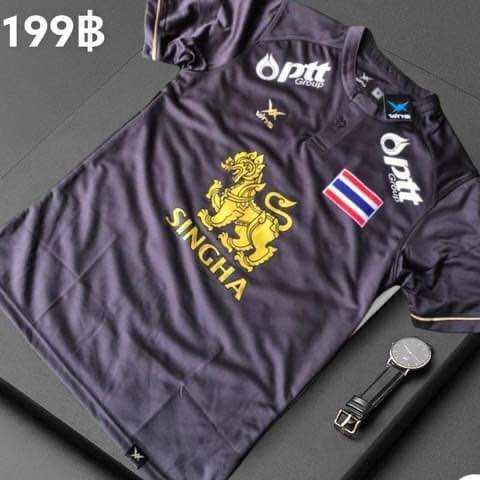เสื้อโปโลคอจีนคุณภาพเกรดพรีเมียมvins1903 fullสิงห์+PTT+ธงชาติผ้า ...