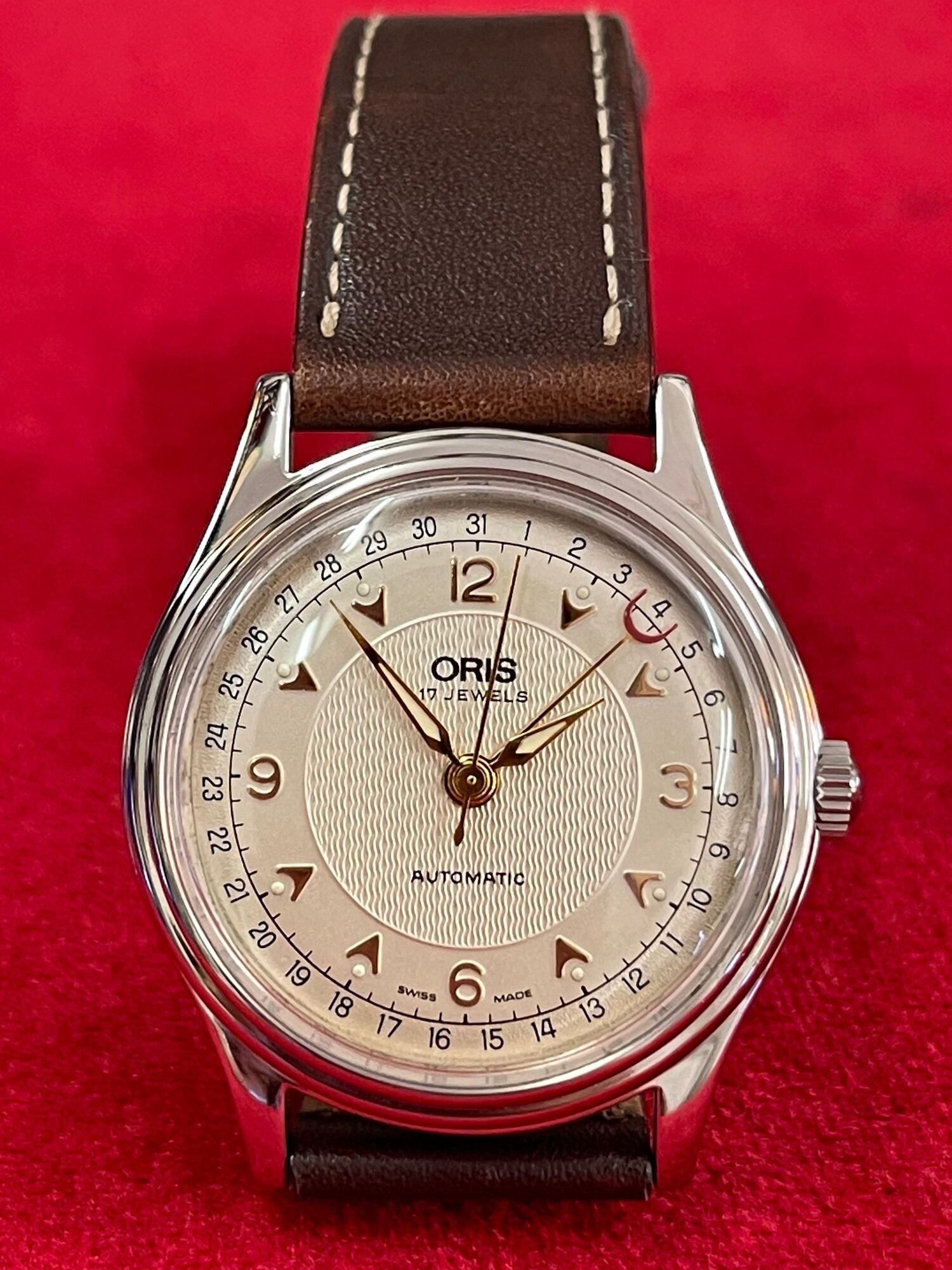 ORIS 17 Jewels Automatic เข็มชี้วันที่ก้ามปู ตัวเรือนสแตนเลส นาฬิกาผู้ชาย มือสองของแท้ | Lazada ...