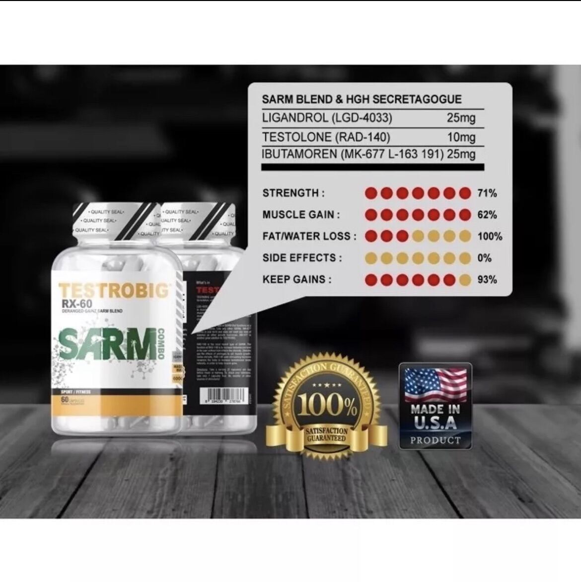 Sarm Combo Testrobig 60 mg 60 capsules - Sarms Enchanted - ThaiPick