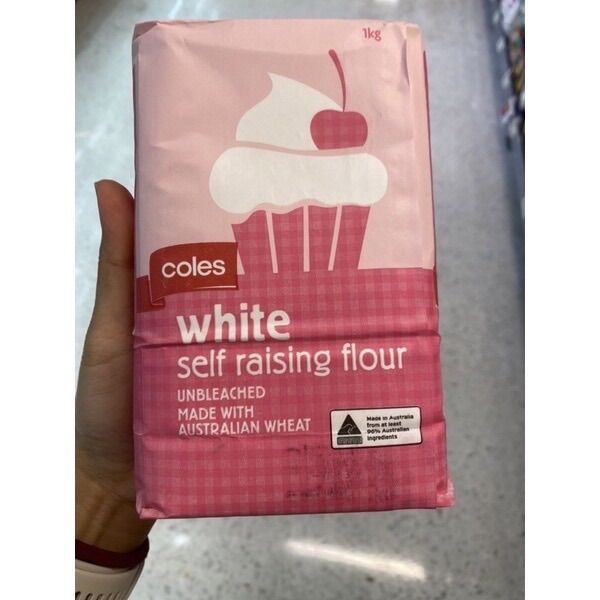 White Self Raising Flour ( Coles Brand ) 1000 G. แป้งสาลี ไม่ฟอกสี ผสม ...