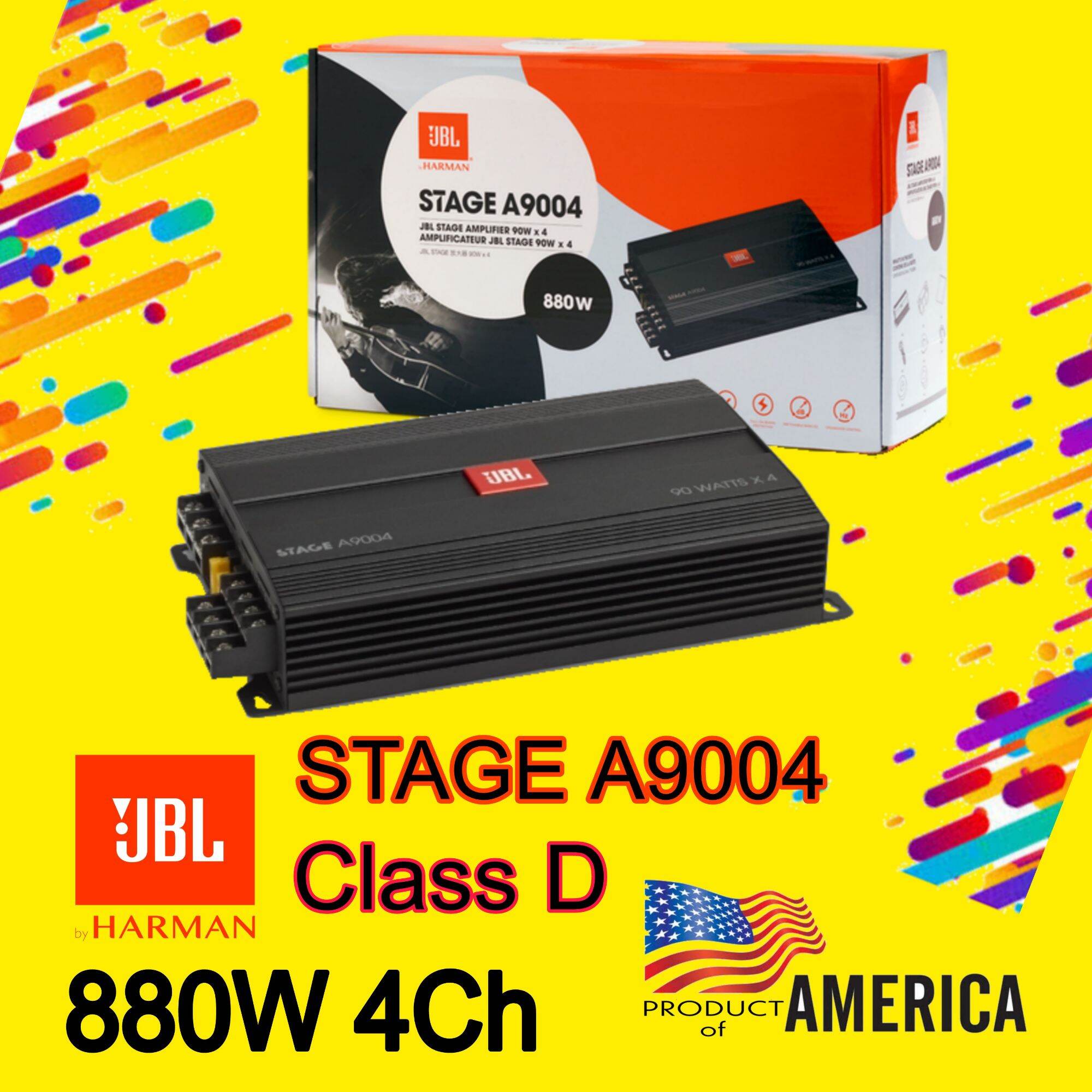 JBL STAGE A9004 Power Amp ติดรถยนต์แบรนชั้นนำ แบบ 4 Ch Class D คุณภาพ ...