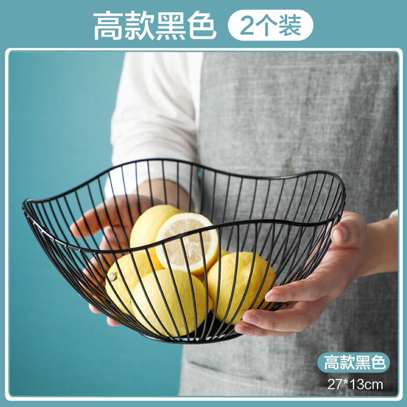 Jujia Jia ตะกร้าผลไม้เหล็กดัดสไตล์นอร์ดิกถาดใส่ผลไม้โต๊ะน้ำชาห้องรับแขก ...