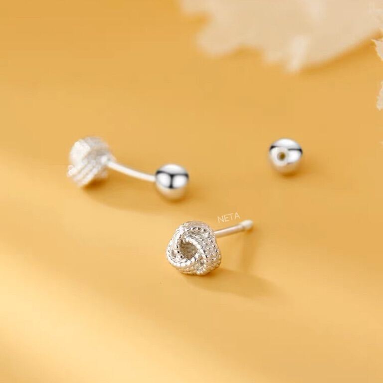 ต่างหูเงินแท้ S925 mini silver earrings - NETA th - ThaiPick