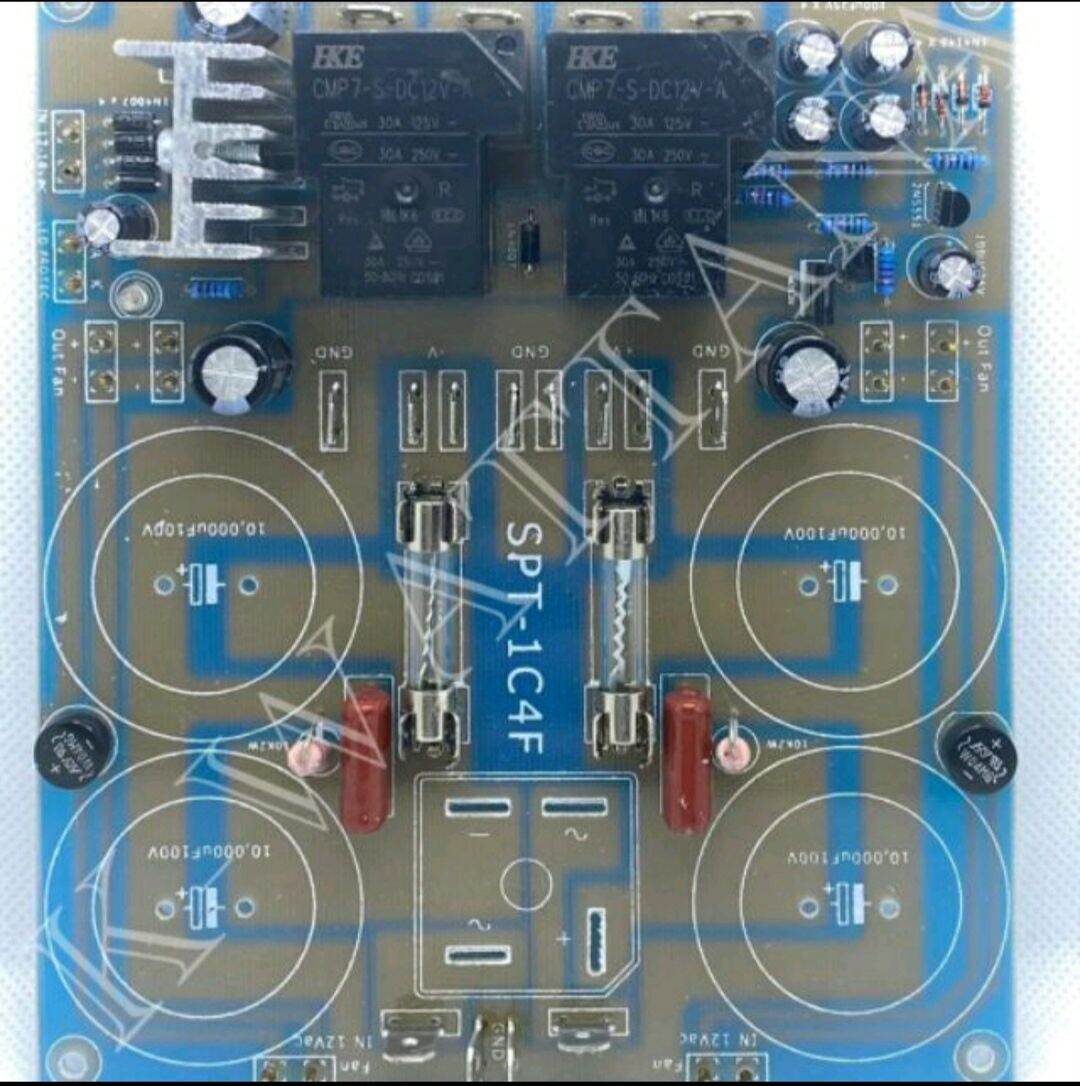 แผ่นภาคจ่ายไฟ ซี4 ไดโอด1 มีป้องกันลำโพงข้างละ30Aในตัว | Lazada.co.th