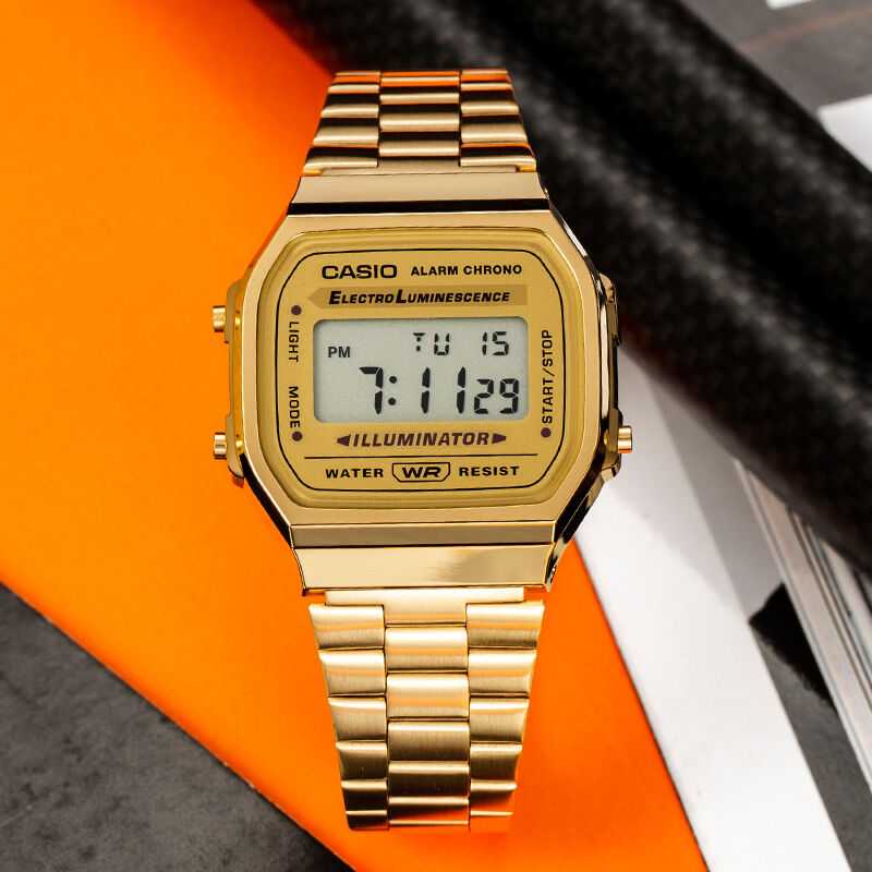 Casio นาฬิกาข้อมือคาสิโอสำหรับผู้ชายและผู้หญิงนาฬิกาควอตซ์ทรงสี่เหลี่ยม ...